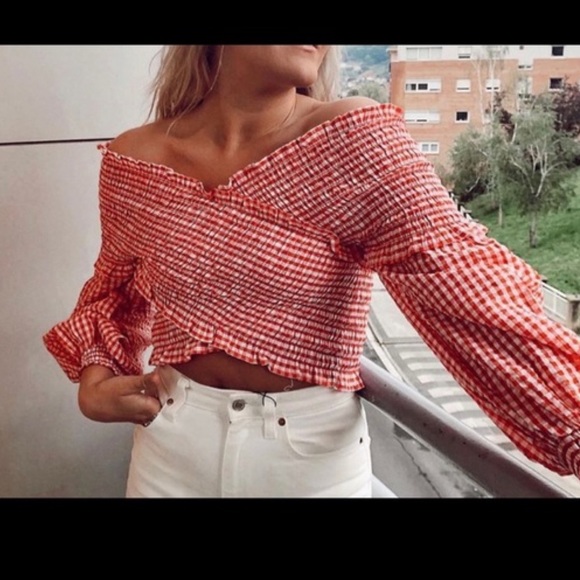 Zara | Tops | Zara Vichy Top | Poshmark